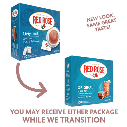 Red Rose Original Black Tea | 100 Black Tea Bags - Envelope | Red Rose Tea